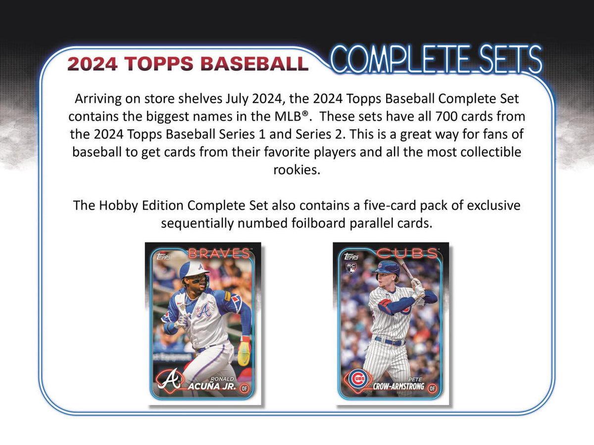 2024 Topps Complete Baseball Factory Set Hobby Version – Baseball ...