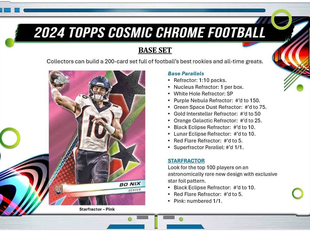 2024 Topps Cosmic Chrome Football Hobby Box – Baseball Dreams & Memories