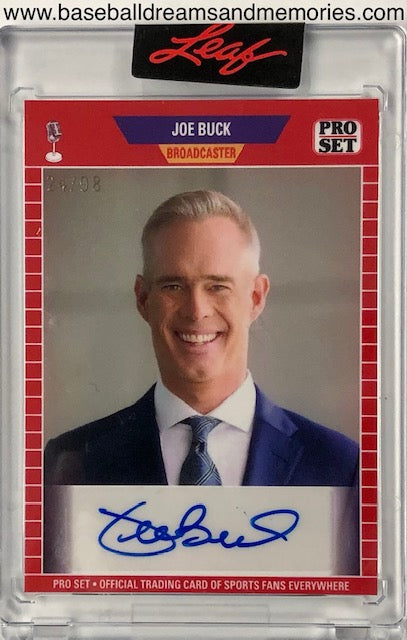 2023 Leaf Pro Set Joe Buck Broadcaster Autograph Card Serial Numbered ...