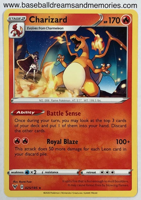 Pokémon Charizard Vivid Voltage Regular Rare Card – Baseball Dreams ...